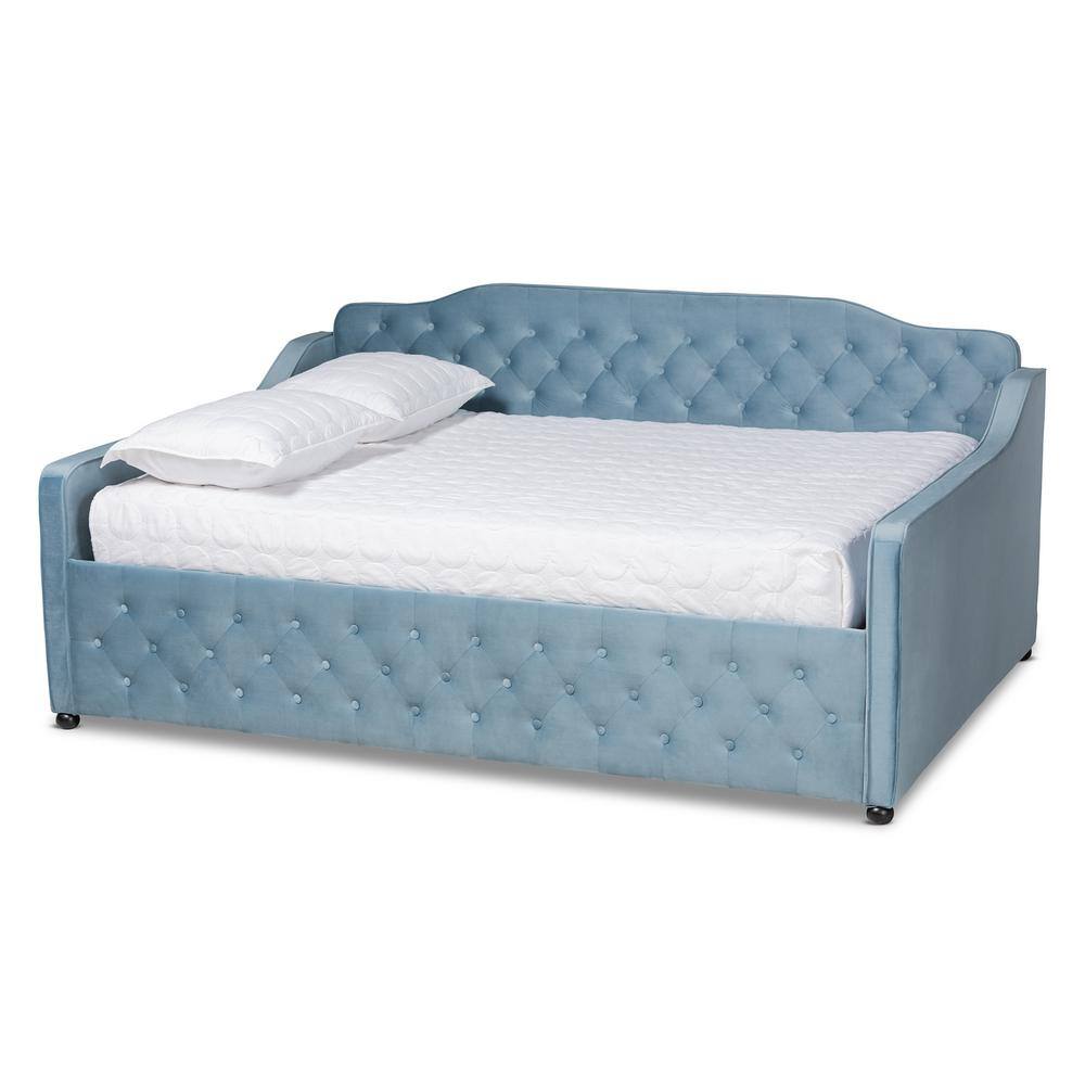 Baxton Studio Freda Light Blue Queen Daybed 164-10414-HD - The Home Depot
