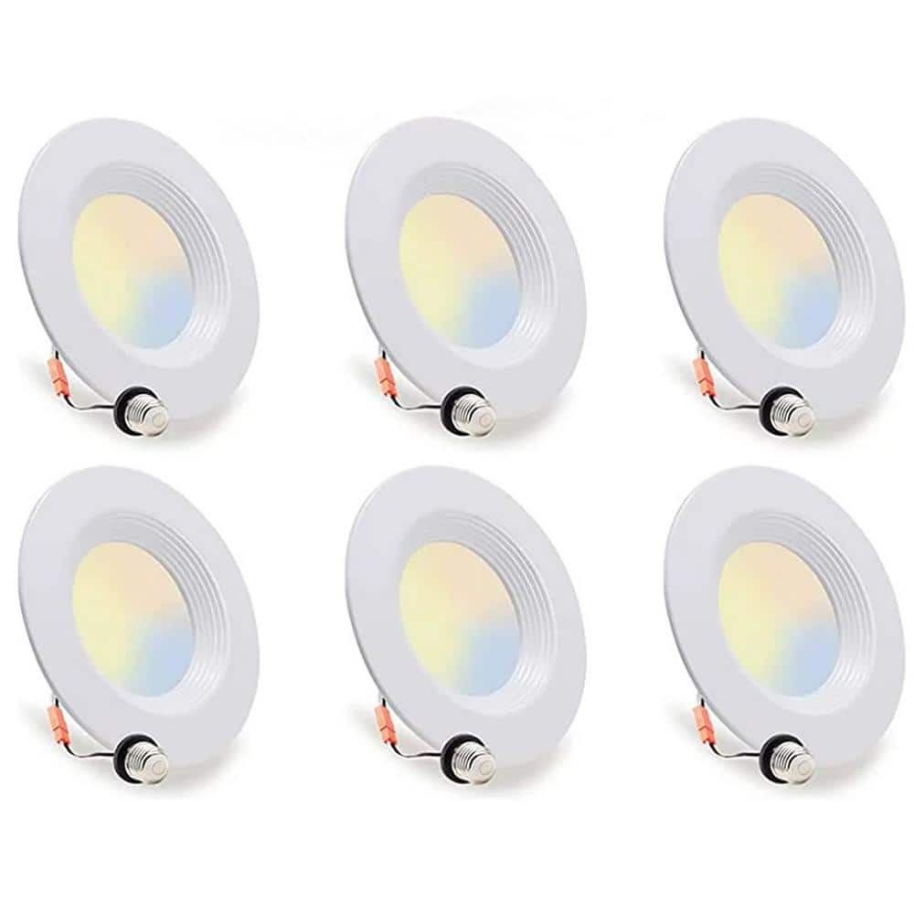 ENERGETIC LIGHTING 4 in. Adjustable CCT LED Downlight Recessed Lighting ...