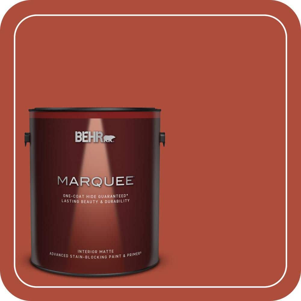 BEHR MARQUEE 1 gal. #MQ4-35 Torch Red One-Coat Hide Matte Interior ...