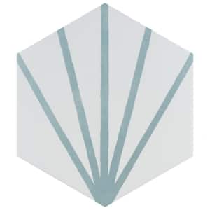 Merola Tile Horizon Dawn Hex Nero 7-3/4 in. x 9 in. Porcelain Floor and ...