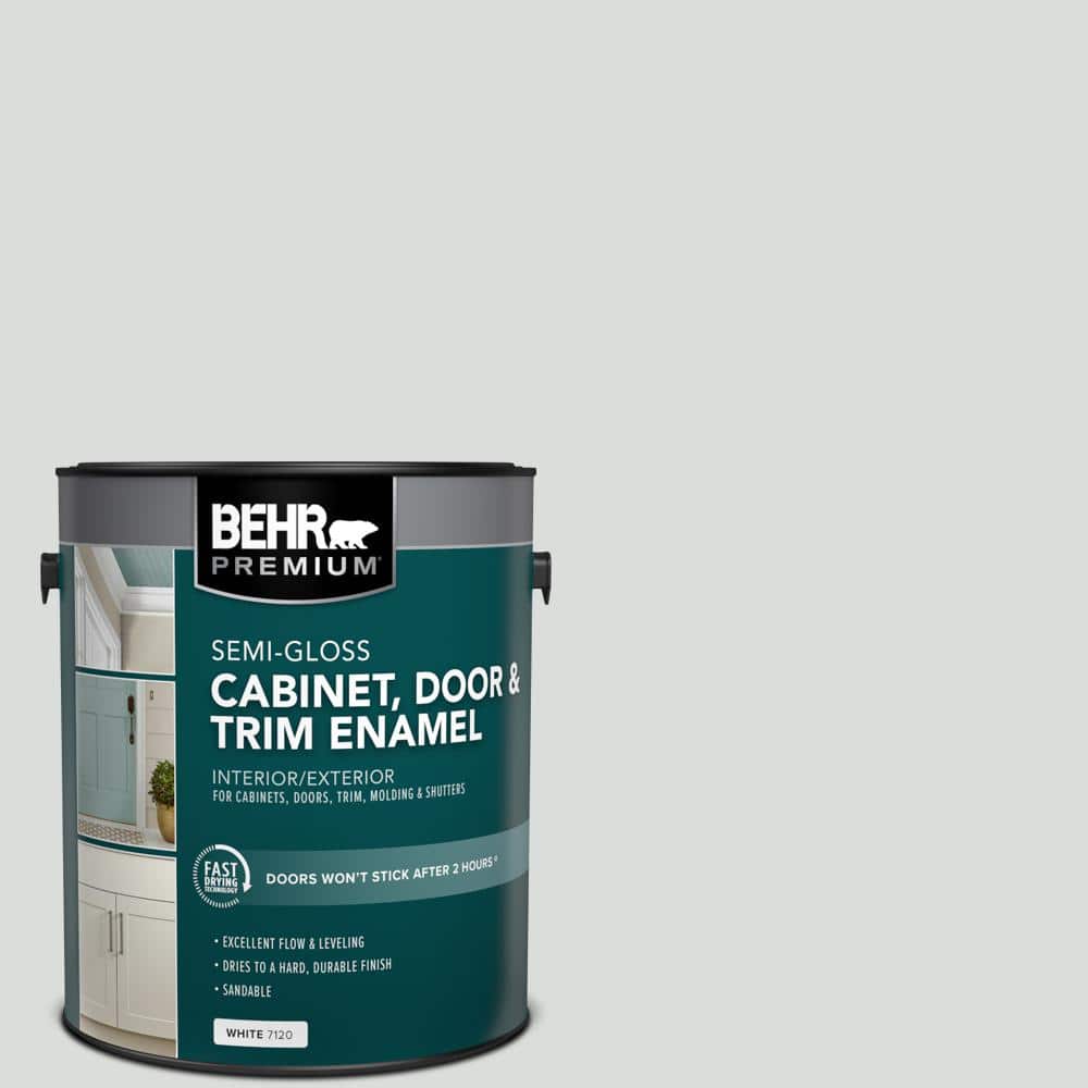 BEHR PREMIUM 1 gal. #N500-1 Shiny Luster Semi-Gloss Enamel Interior ...