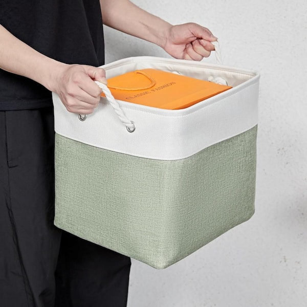 Cubilan Cube Storage Bins for Shelves 13 in. x 13 in. Green Storage Cubes 6 Pack M715CV7 The Home Depot