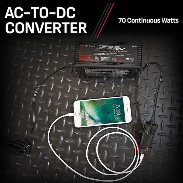 Schumacher Electric 70 Continuous Watt/140 Peak Watt AC-to-DC Power ...