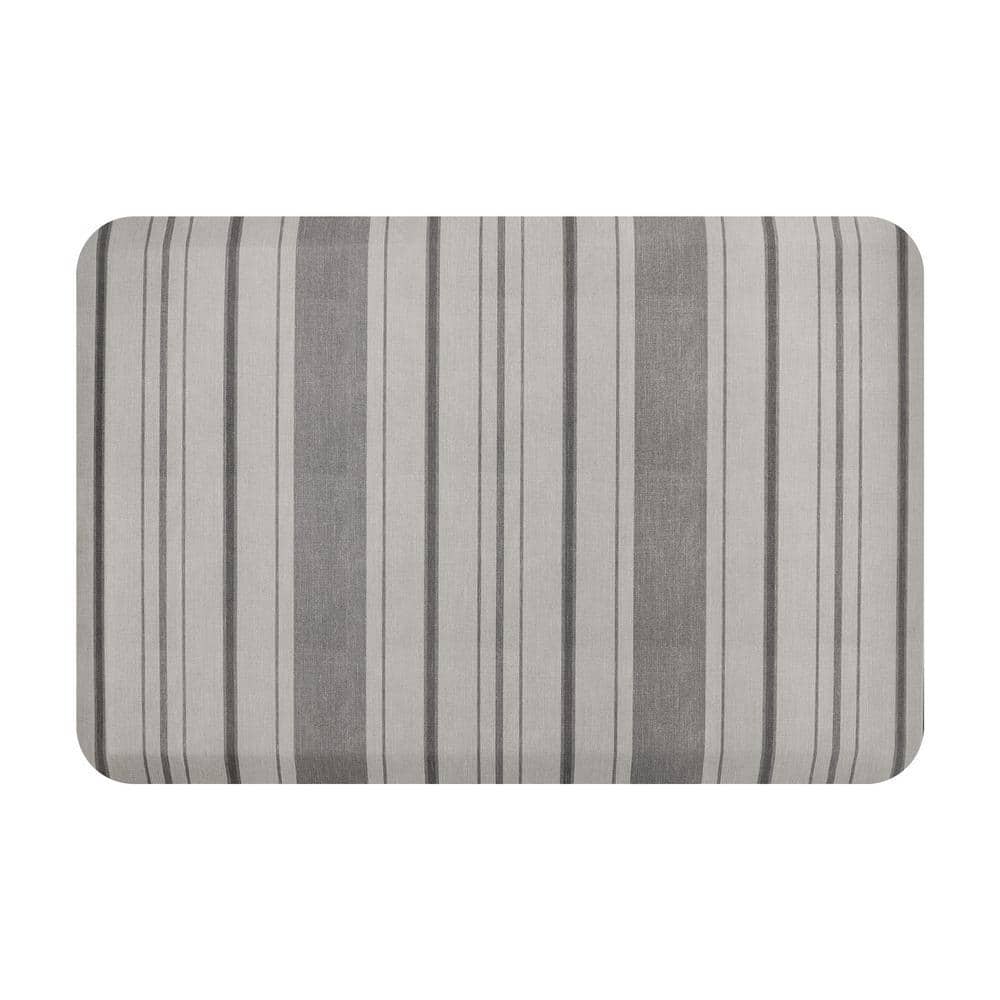 Bungalow Flooring Sole Comfort Ticking Stripes 22 in. x 32 in. Light ...