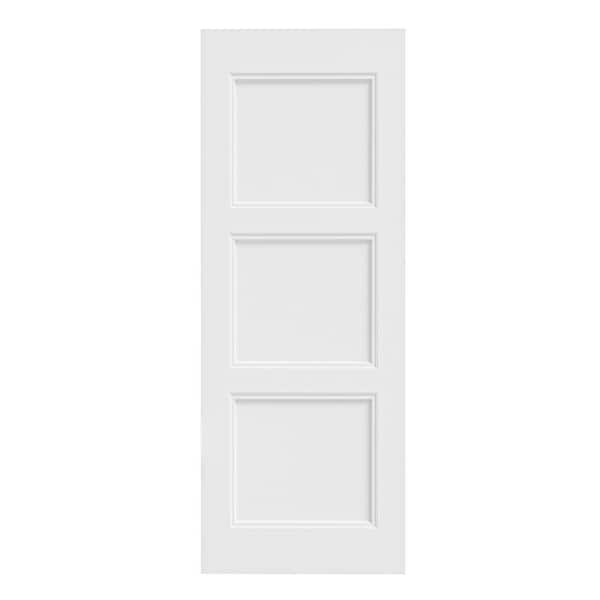 ARK DESIGN 32 in. x 80 in. Arch 2-Panel Molded White Primed Solid Core ...