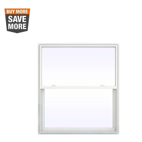 JELD-WEN 47.5 in. x 47.5 in. V-2500 Series White Vinyl Single Hung ...