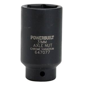 Alltrade 1/2 in. Drive 35 mm 6-Point Axle Nut Socket 647079