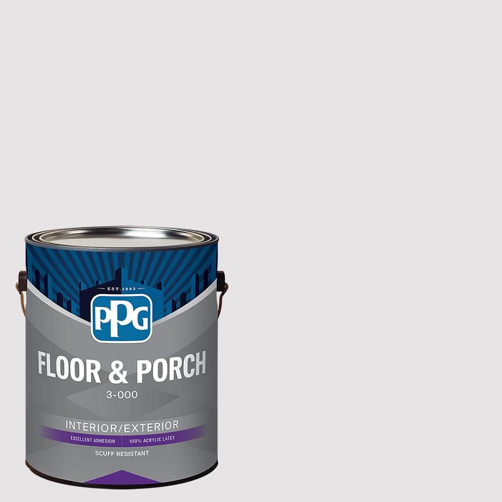 PPG 1 gal. PPG1014-2 Gray Whisper Satin Interior/Exterior Floor and ...