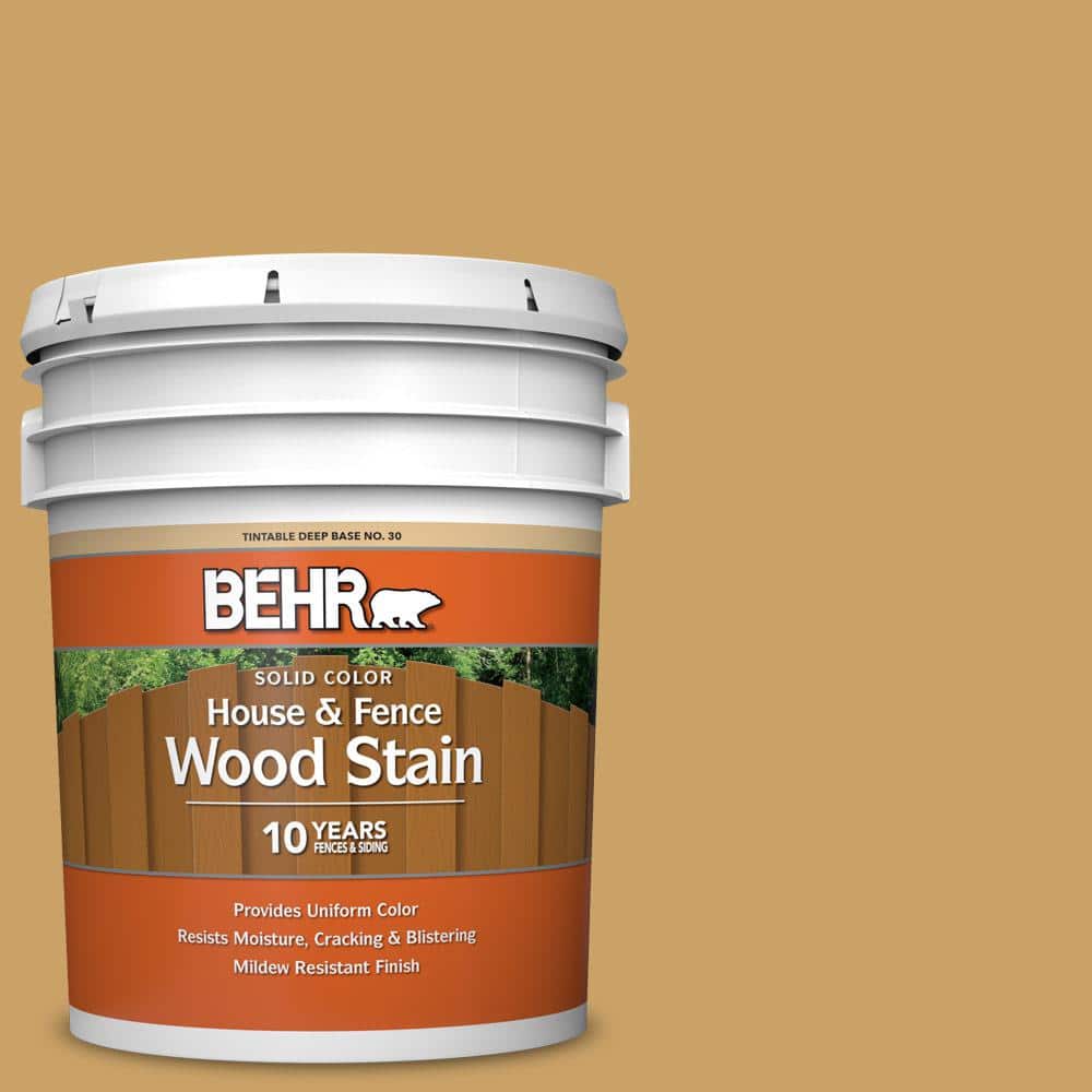 BEHR 5 gal. #PPU6-17 Classic Gold Solid Color House and Fence Exterior ...