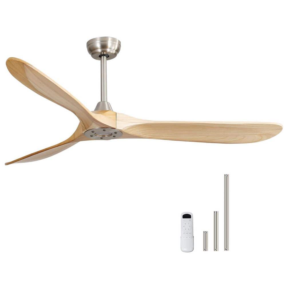 CACI Mall 60 in. Indoor/Outdoor Nickel Ceiling Fan without Light for ...
