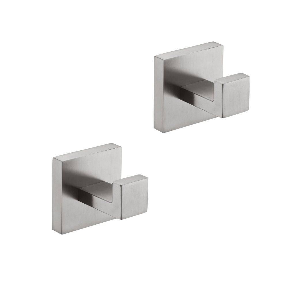 Wall-Mounted Knob Towel Hooks, Bath Hook With Screws in Brushed Nickel ...