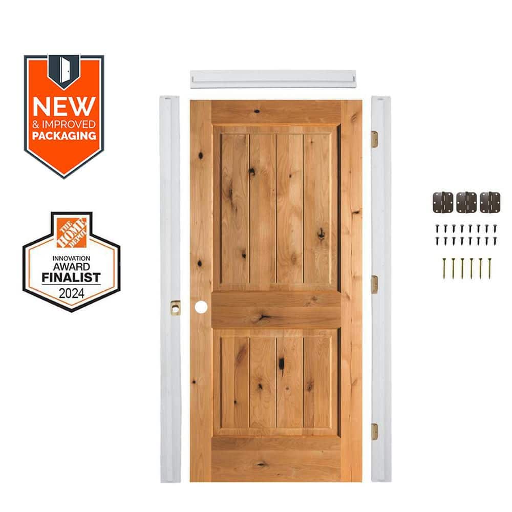 Krosswood Doors 30in.x80in. Alder Right-Hand Square Top VG Clear Stain ...