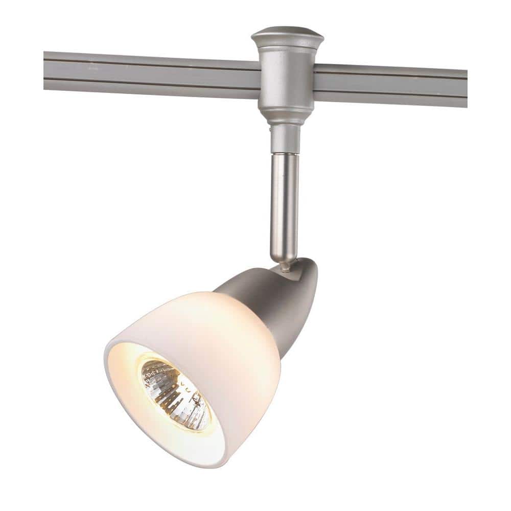 Commercial Electric 1-Light Brushed Nickel Flexible Track Lighting Head ...