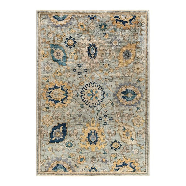 Chloe & Olivia Home Serapi Gray 6 ft. x 9 ft. Tribal Wool Indoor Area ...