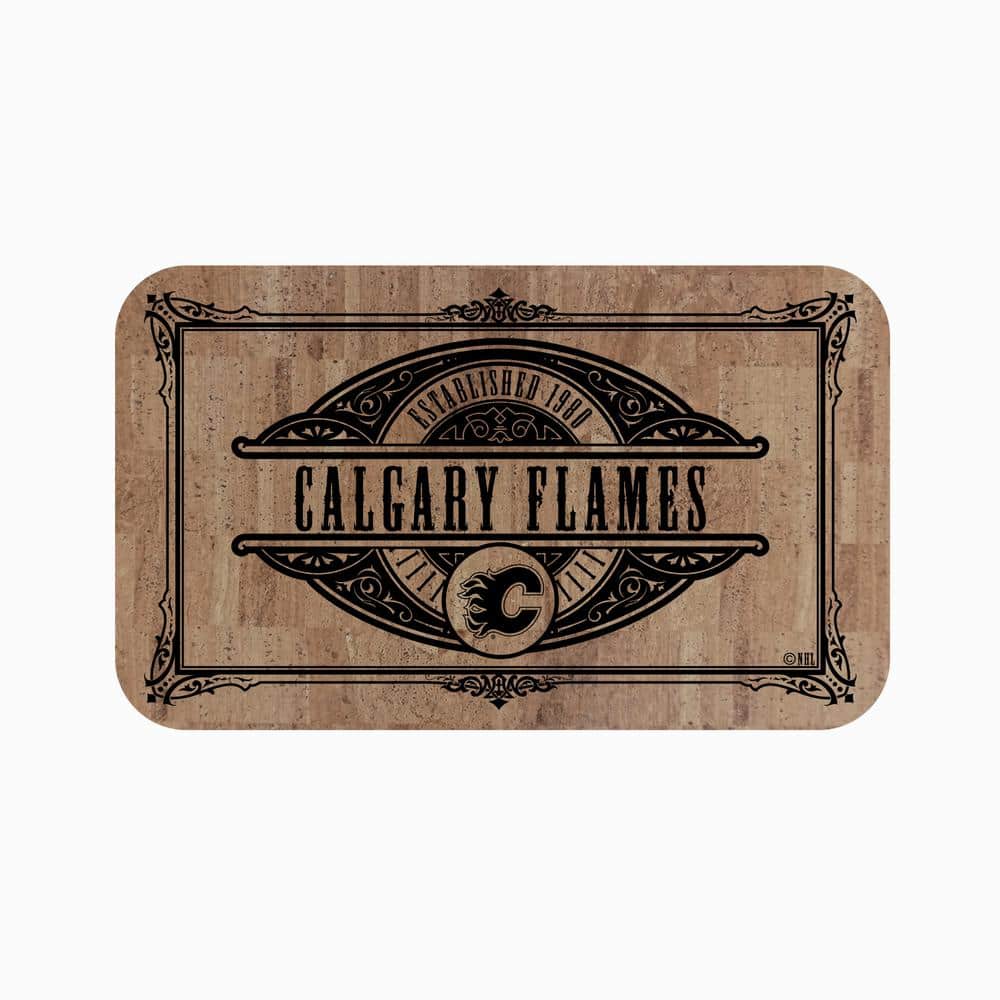 FANMATS NHL Calgary Flames 18 in. x 30 in. Cork Comfort Mat 25894 - The ...