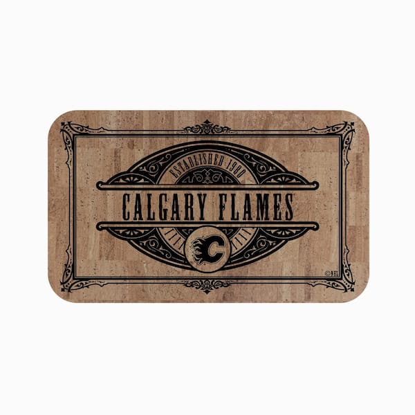 FANMATS NHL Calgary Flames 18 in. x 30 in. Cork Comfort Mat 25894 - The ...