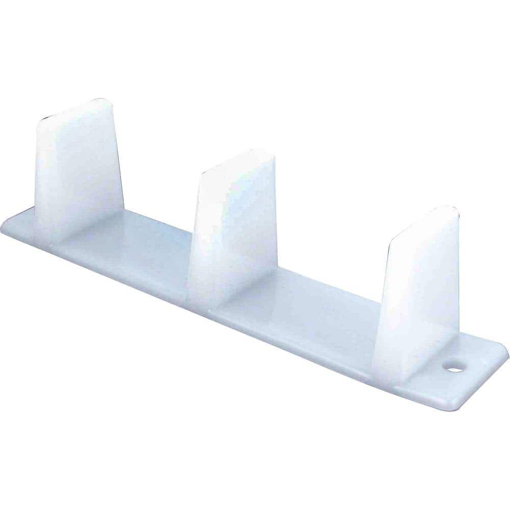 Prime-Line Sliding Closet Door Bottom Guide, 4-3/16 in., Plastic, White ...