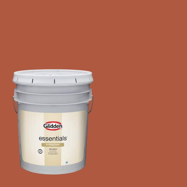 Glidden Essentials 5 gal. PPG1191-7 Glowing Firelight Satin Exterior ...