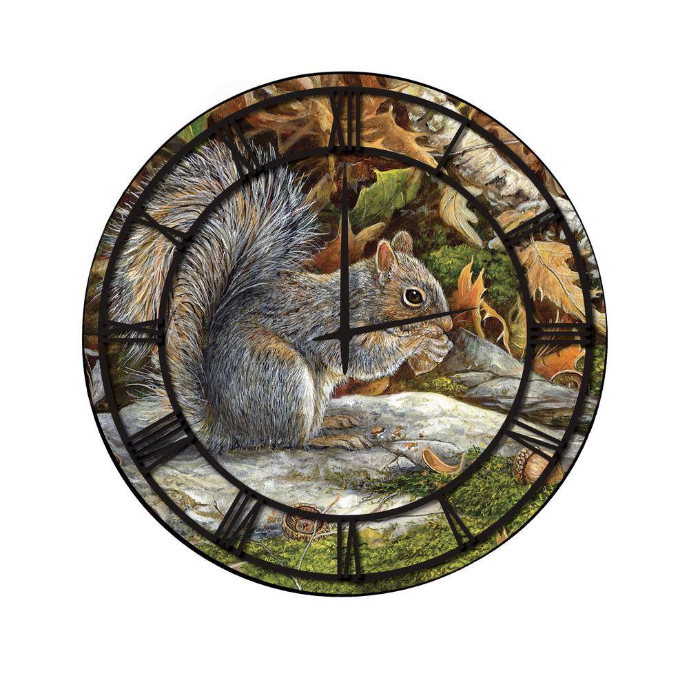 "Picnic Lunch" Full Coverage Art and Black Numbers Imaged Wall Clock CL ...