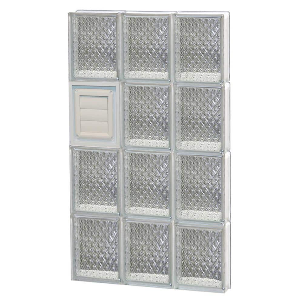 Clearly Secure 17.25 in. x 31 in. x 3.125 in. Frameless Diamond Pattern ...