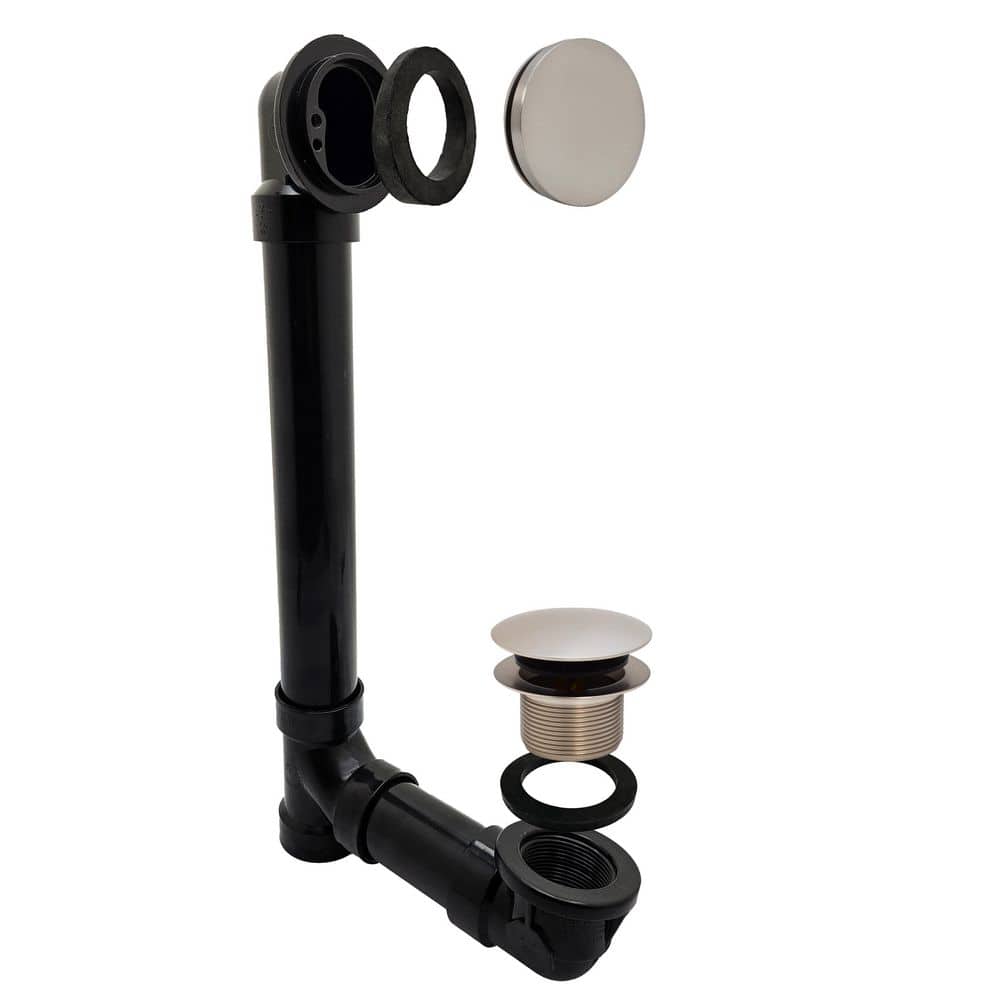 Westbrass 14 in. Sch. 40 ABS Bath Waste and Overflow Assembly with Tip ...