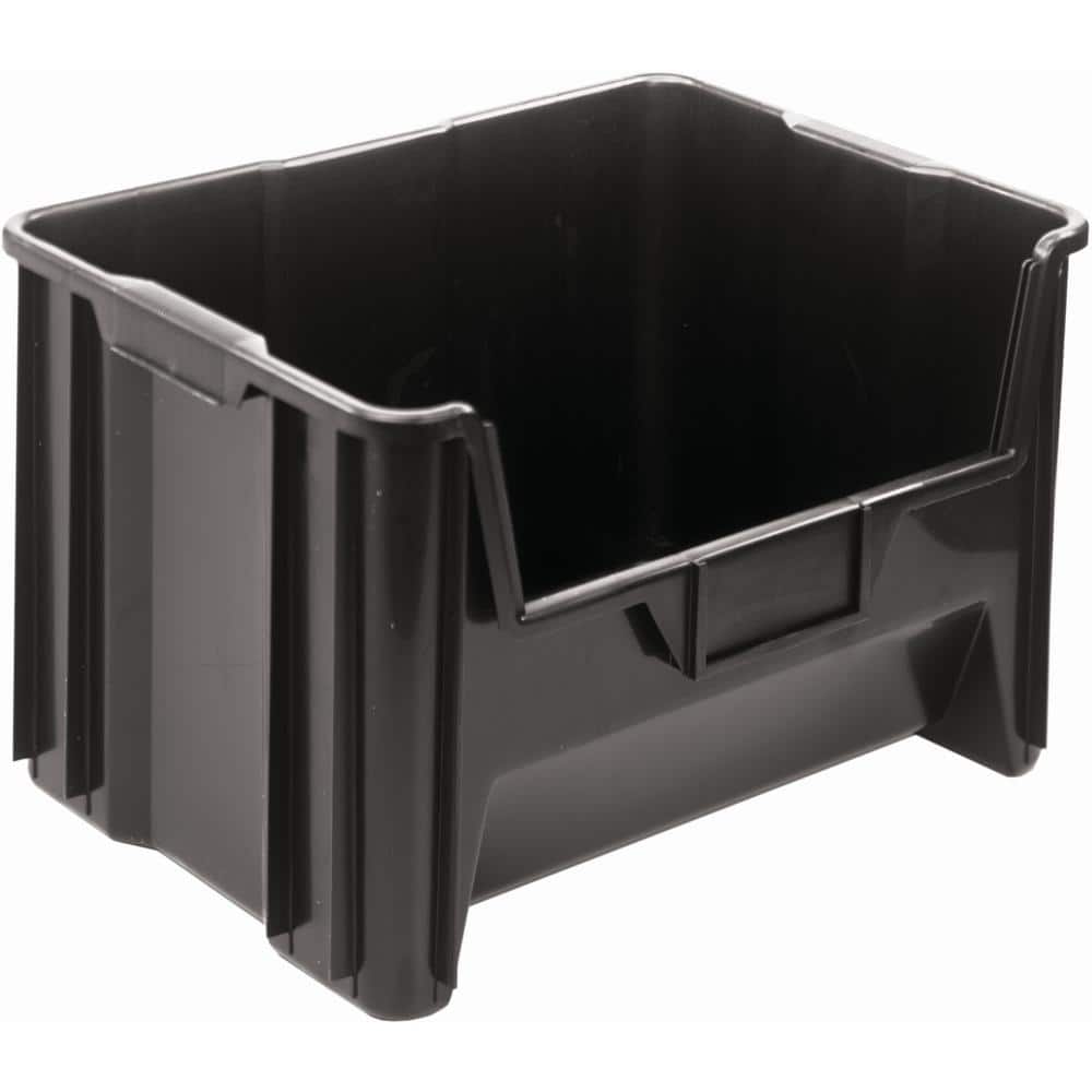 QUANTUM STORAGE SYSTEMS Giant Stack 41.66 qt. Container in Black (3 ...