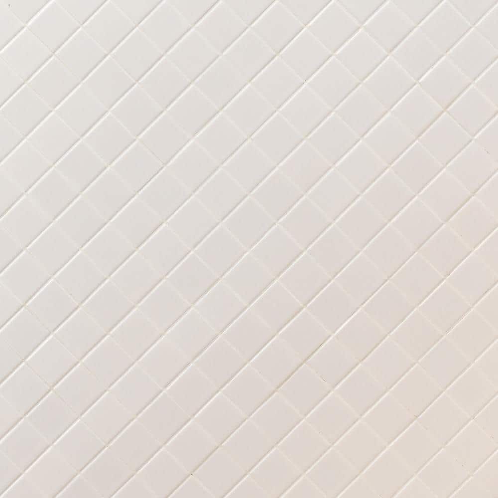 MSI Take Home Tile Sample - White 4 in. x 4 in. Glossy Porcelain Mosaic ...