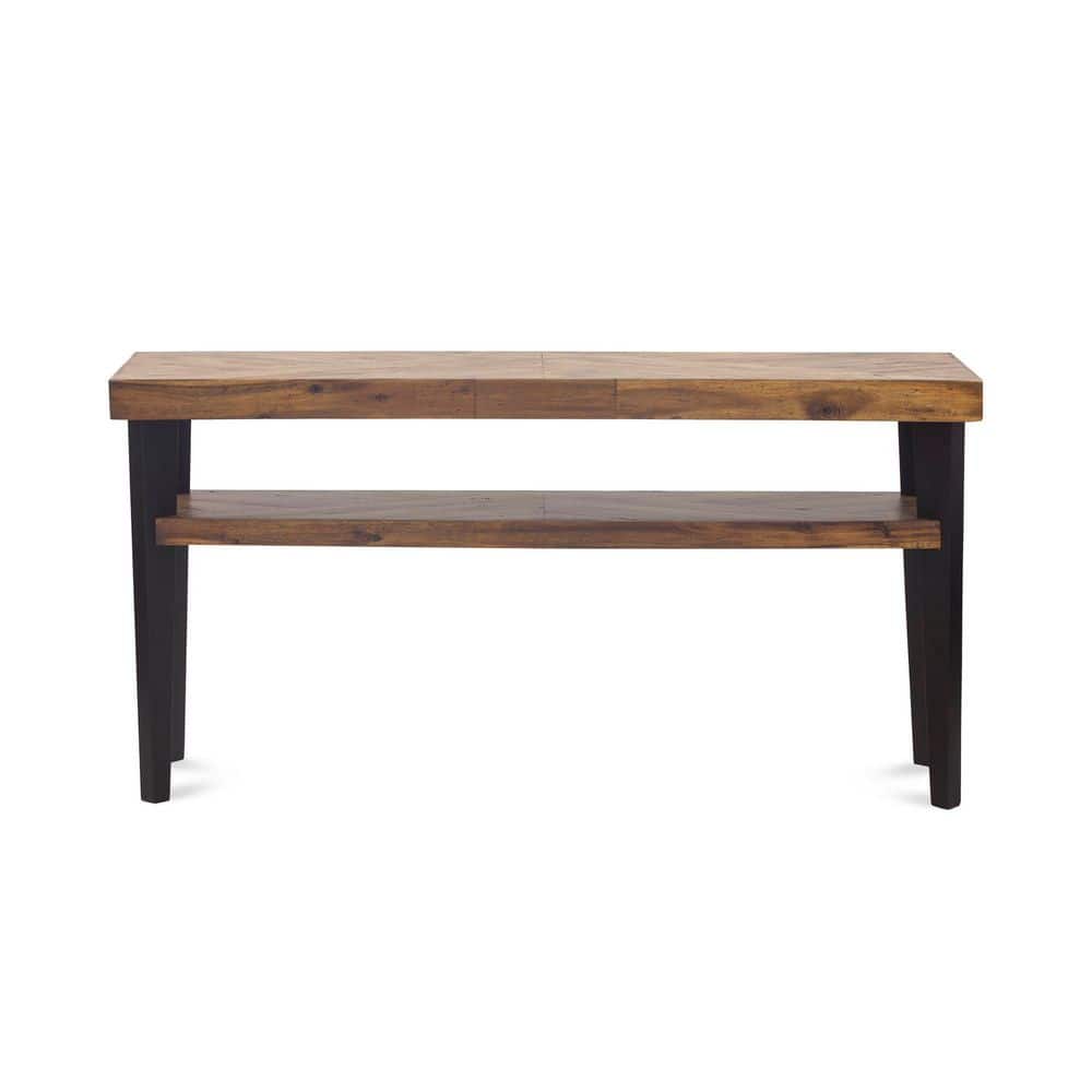 NADAAL STUDIOS Arlo 60 in. Cappuccino Rectangle Acacia Wood Console ...