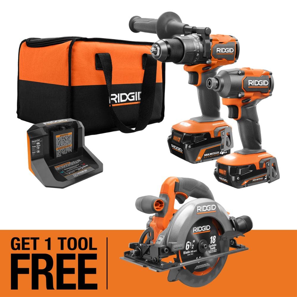 Reviews for RIDGID 18V Brushless Cordless 2-Tool Combo Kit w/ (2 ...