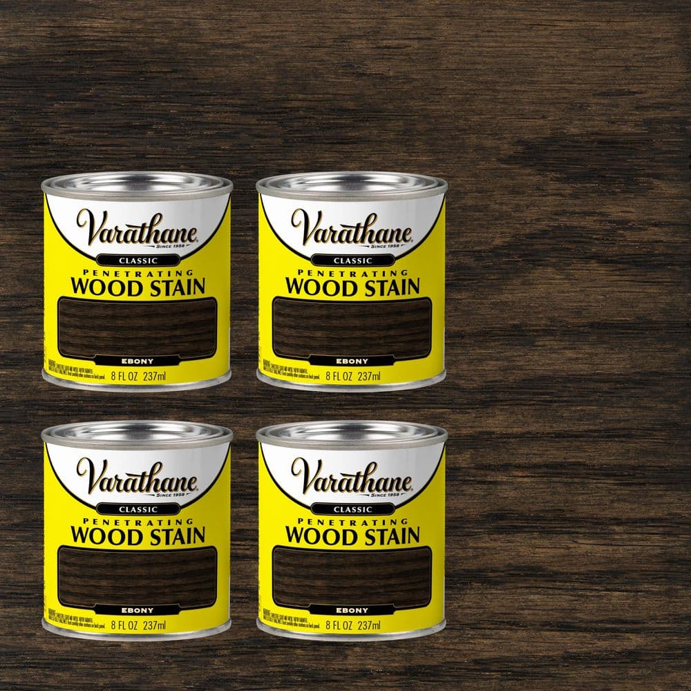 Varathane 8 Ounce Ebony Classic Interior Wood Stain (4-Pack) 339745 ...