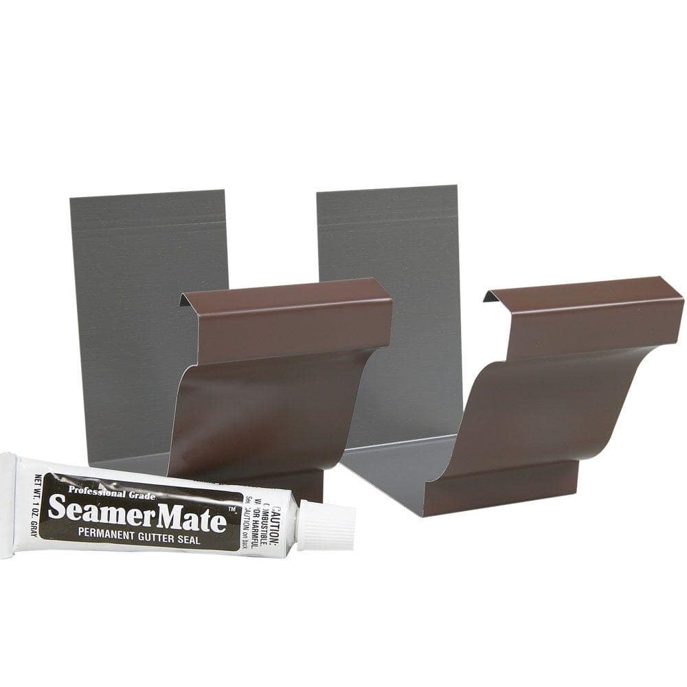 Amerimax Home Products 5 in. Brown Aluminum Gutter Seamers with ...