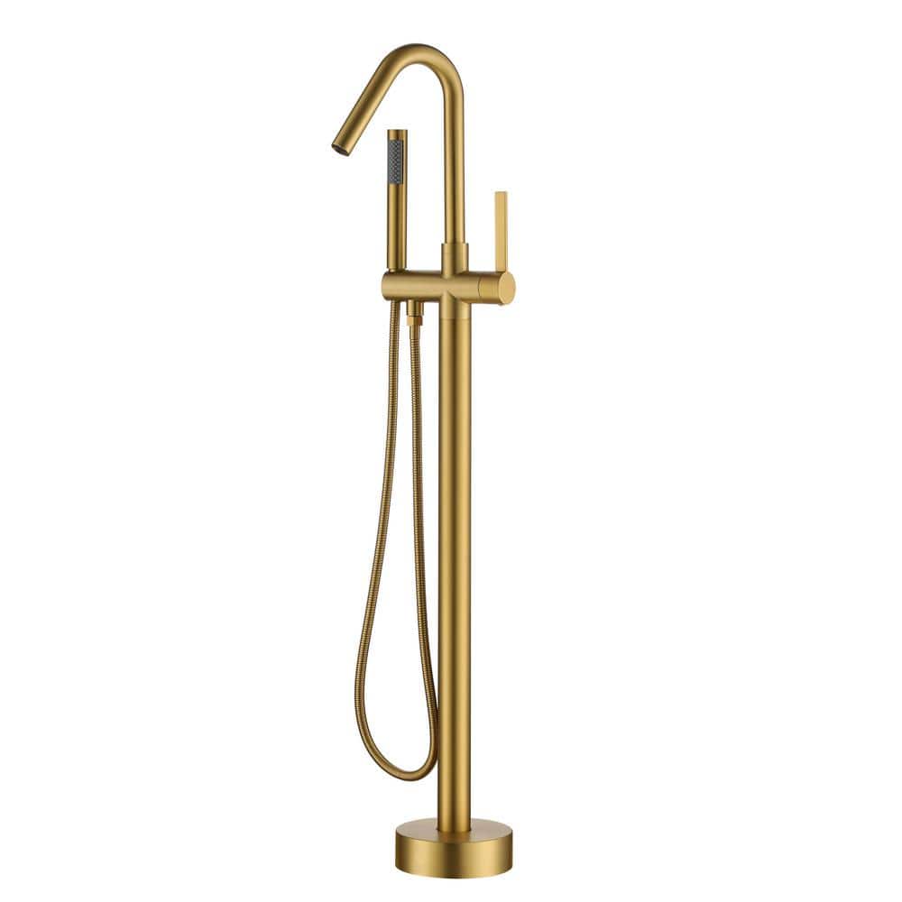 Boyel Living Modern Sleek Floor Mount Single-Handle Freestanding Tub ...