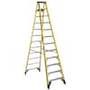 Werner 12 ft. Fiberglass Step Ladder with Shelf 375 lb. Load Capacity ...
