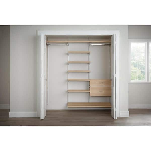 Everbilt Genevieve 6 ft. Birch Adjustable Closet Organizer Double Long ...