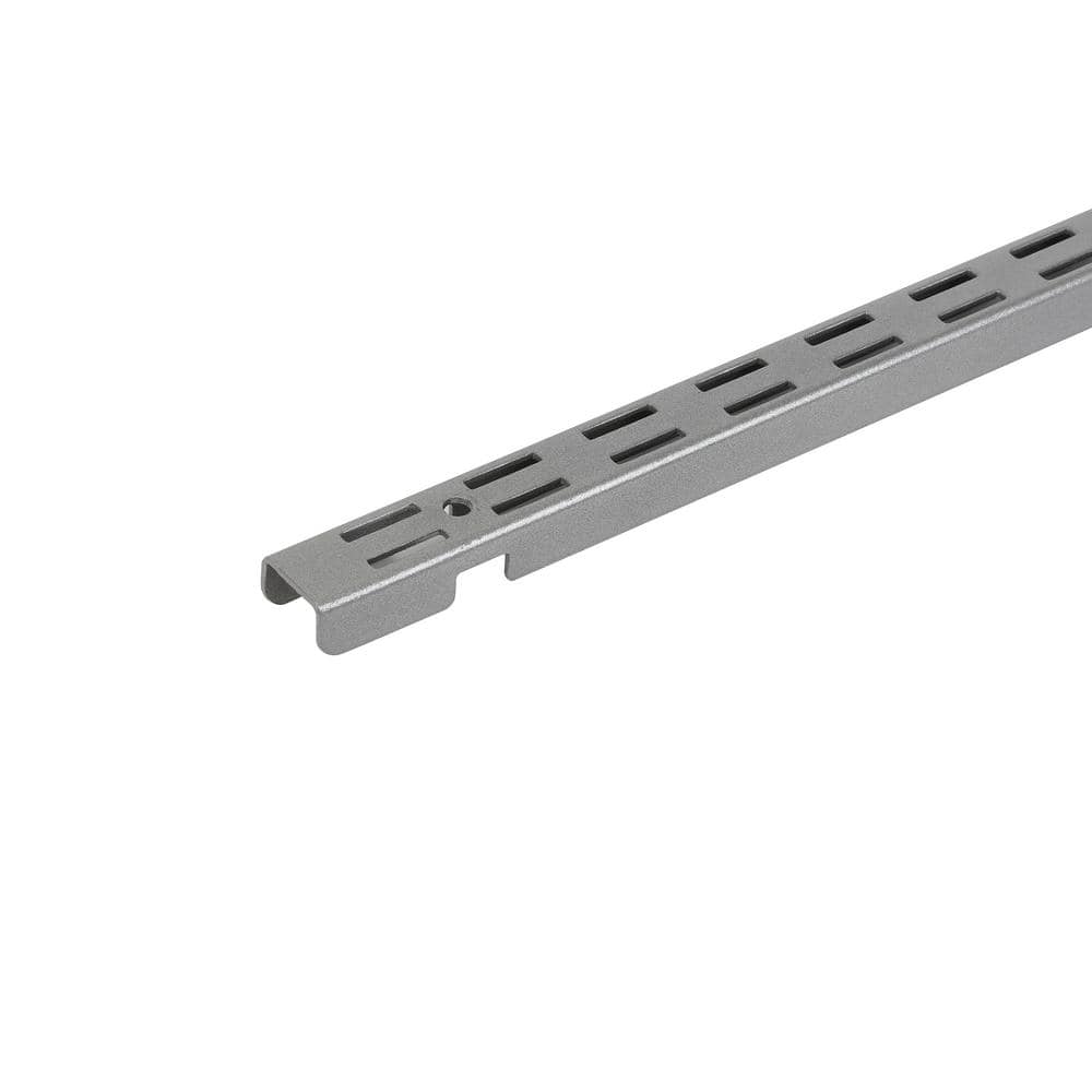 Everbilt 60 in. L Nickel Shelf Track Regular duty vertical rail 91192 ...