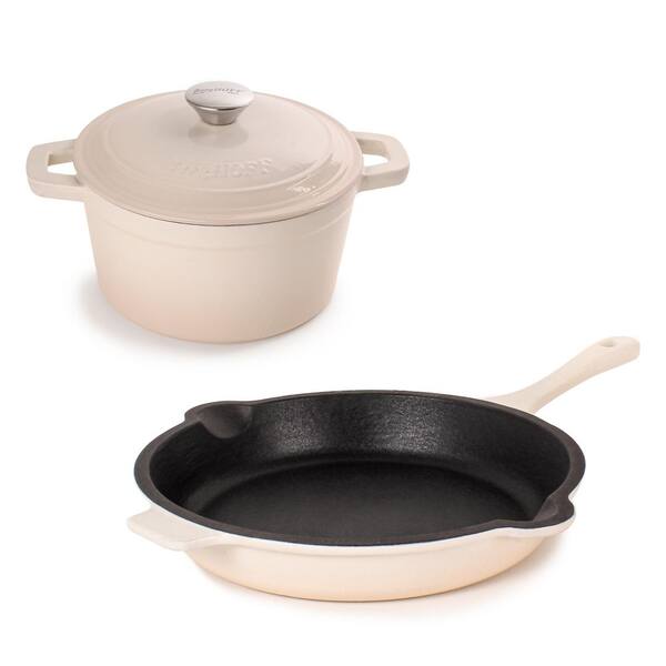 BergHOFF BergHOFF Neo 3pc Cast Iron Cookware Set, Fry Pan & Round Dutch ...