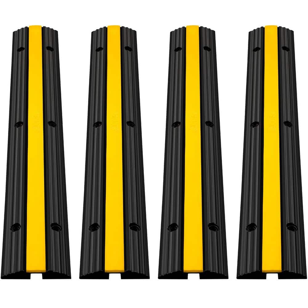 VEVOR 1-Channel Rubber Cable Protector Ramps 22046 lbs. Loading Cable ...