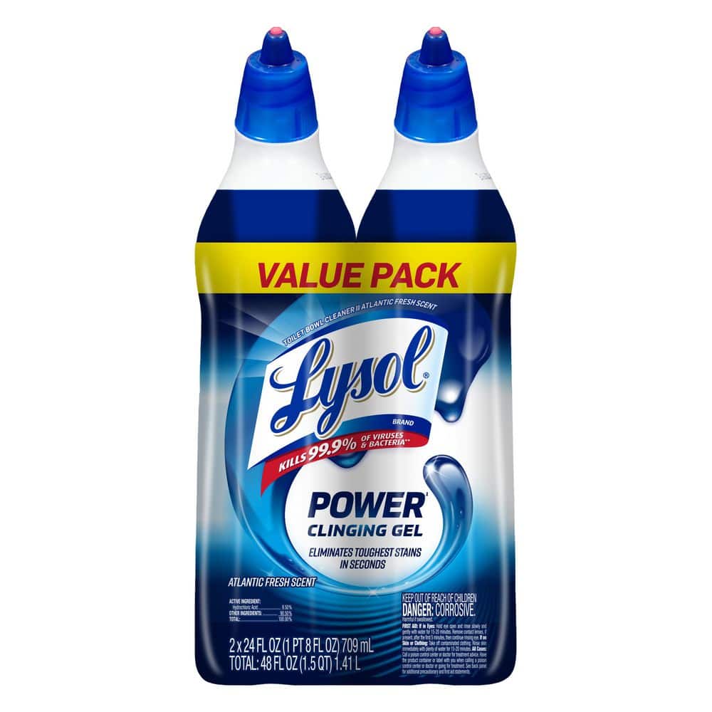 Reviews for Lysol 24 oz. Power Atlantic Fresh Scent Disinfecting Toilet Cleaner (2-Pack) | Pg 4 ...
