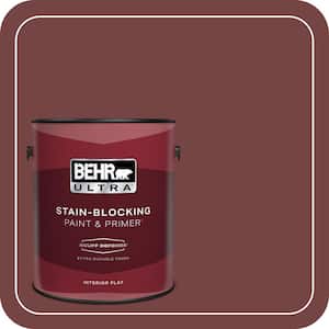 BEHR PREMIUM PLUS 8 oz. #S130-7 Cherry Cola Flat Interior/Exterior ...