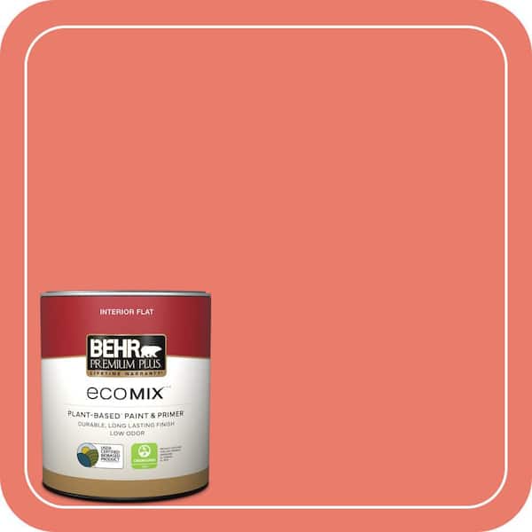 BEHR PREMIUM PLUS 1 qt. #180B-5 Cool Lava Flat EcoMix Plant-Based ...