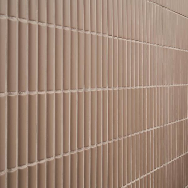 Ivy Hill Tile Sway Ribbed Taupe 3.93 in. x 11.81 in. Matte 3D Ceramic ...