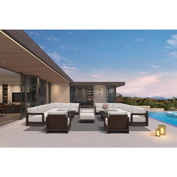 PURPLE LEAF 20 Pieces Patio Conversation Sets All Weather Outdoor Couch ...