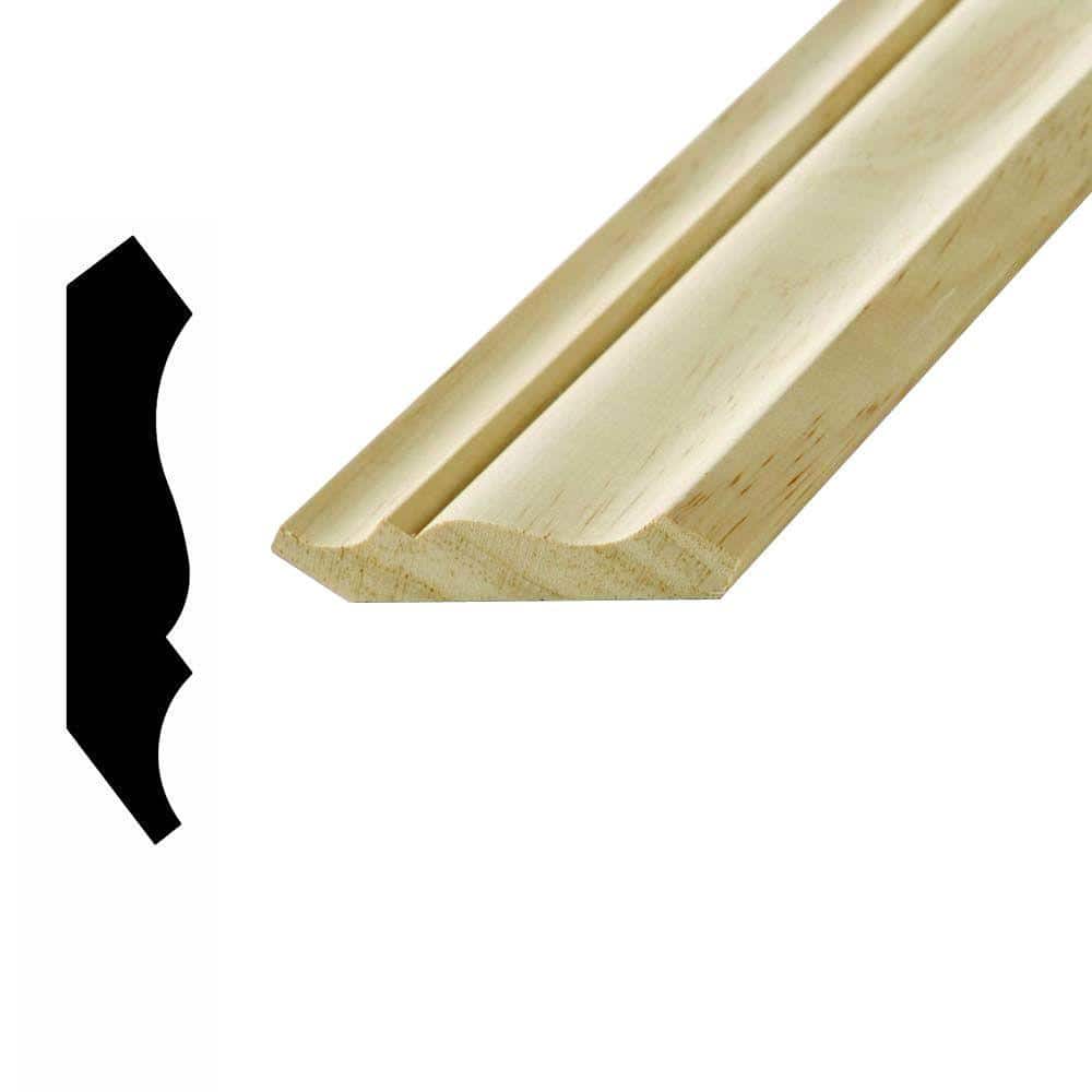 American Wood Moulding WM51 9/16 in. x 3-1/4 in. Solid Pine Crown ...