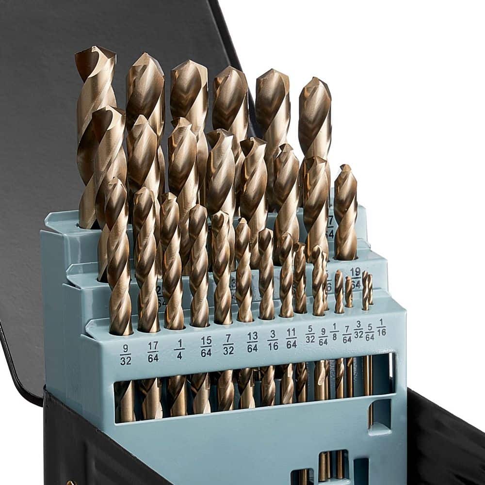 SKYSHALO Cobalt Drill Bit Set, (29-Piece), M35 High Speed Steel Cobalt ...