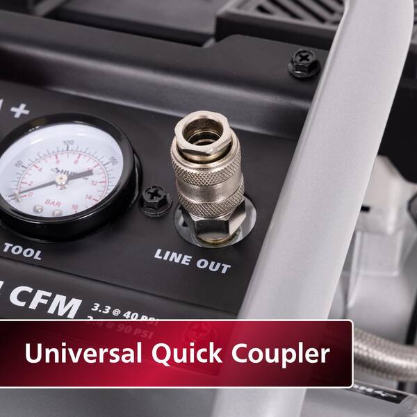 Husky 2 Gal. 135 PSI Portable Electric Oil-Free Quiet Jobsite Air ...