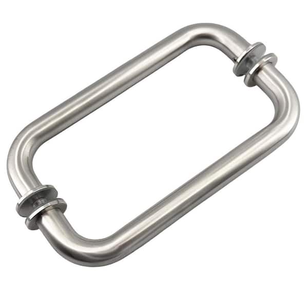 Fab Glass and Mirror 8 in. Back to Back 'C' Pull Handle with Chrome ...
