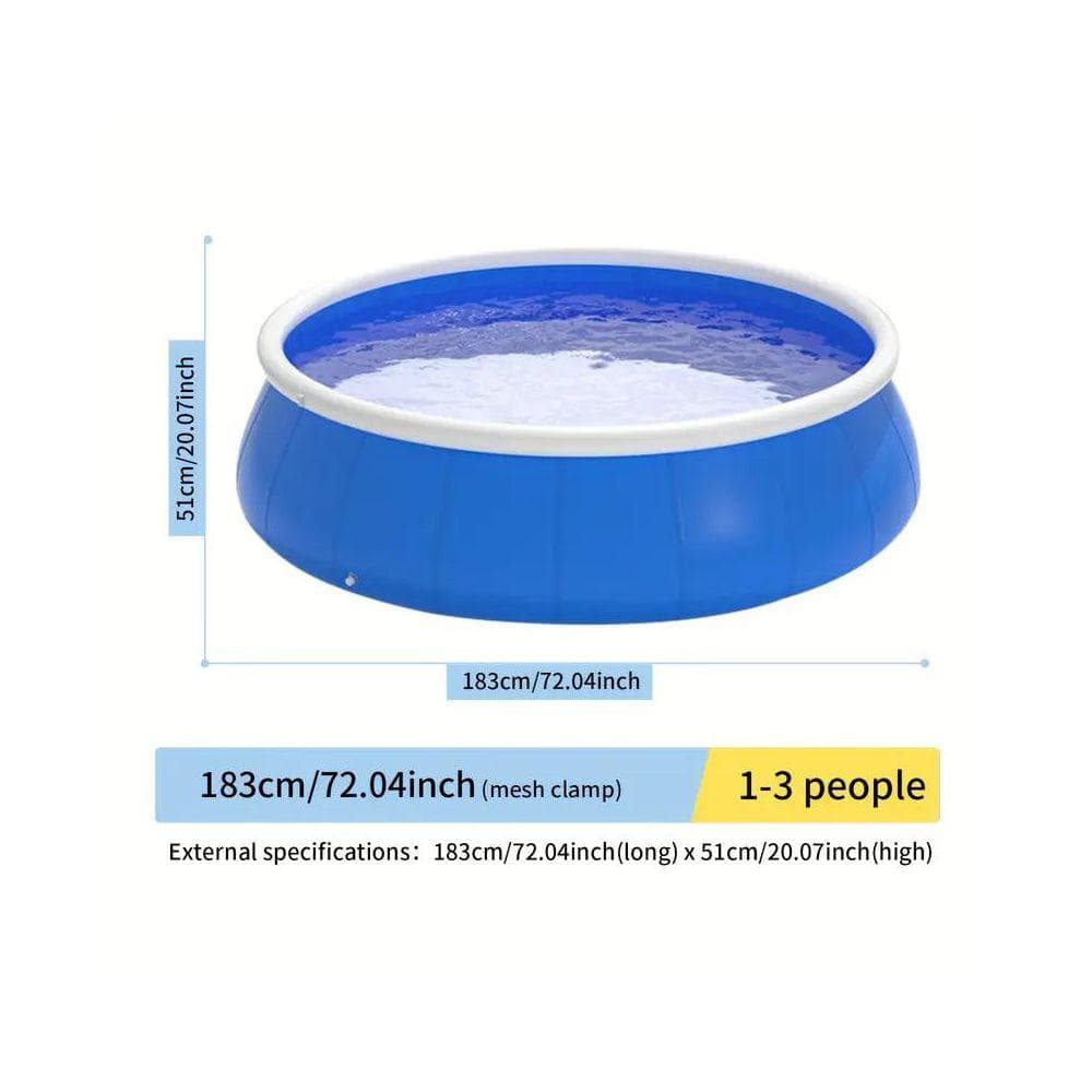 Huluwat Blue 6 ft. x 6 ft. Round 20 in. H Inflatable Pool S-134554 ...