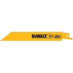 DEWALT 6 in. 14 TPI Straight Back Bi-Metal Reciprocating Saw Blade (2 ...