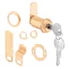Prime-Line 7/8 in. Brass Plated Diecast Cam Lock, Yale Keyway U 9953 ...