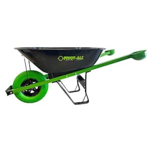 6 cu. ft. Steel Heavy Duty Pivot-All Motion Tools Wheelbarrow ...